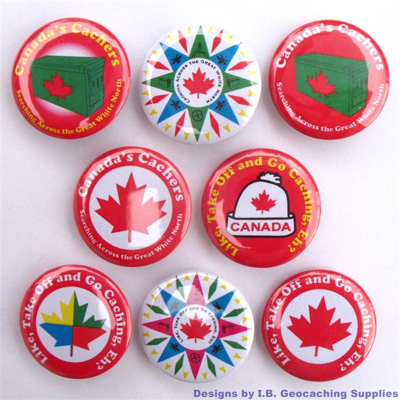 Geocaching Button Badges - Canada's Cachers