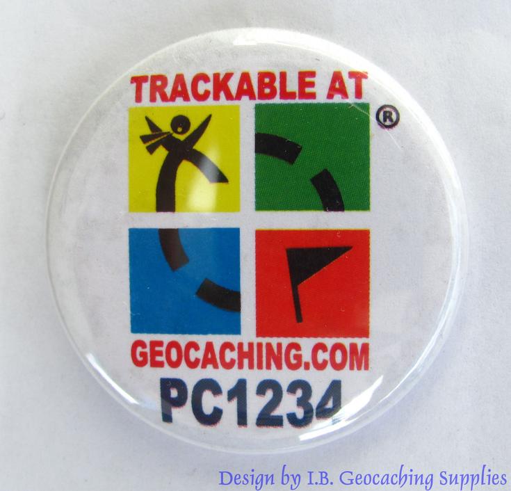 Trackable Buttons - Geocaching Colour Logo