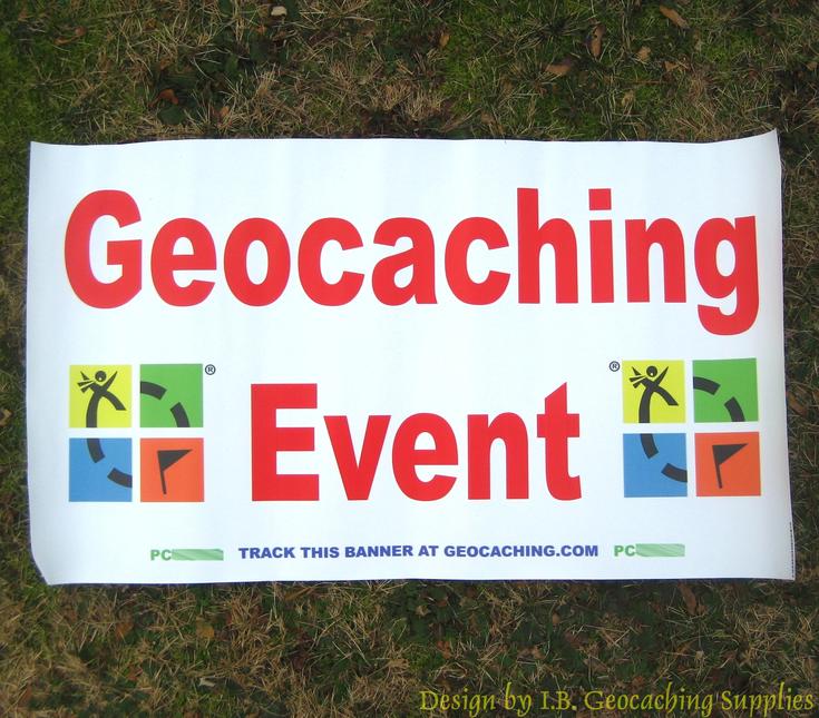 Trackable Banners - Geocaching Event Banner (Dual Tracking)