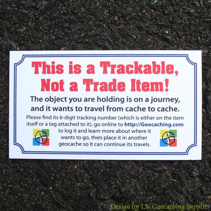 Cards - Geocaching Trackables Info Card (1-Sided)