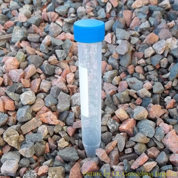 Geocache Containers - Plastic Tube (15ml, Blue Cap)