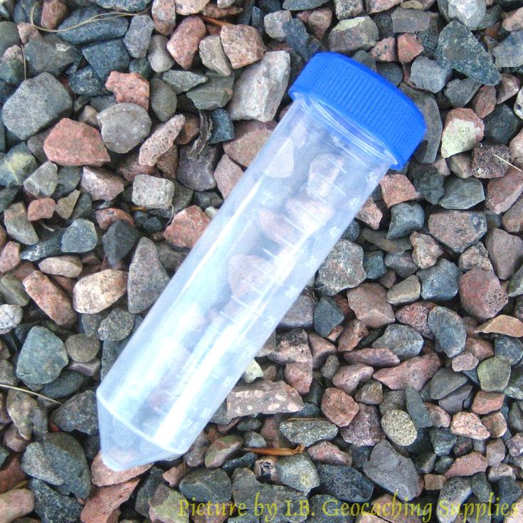 Geocache Containers - Plastic Tube (50ml, Blue Cap)