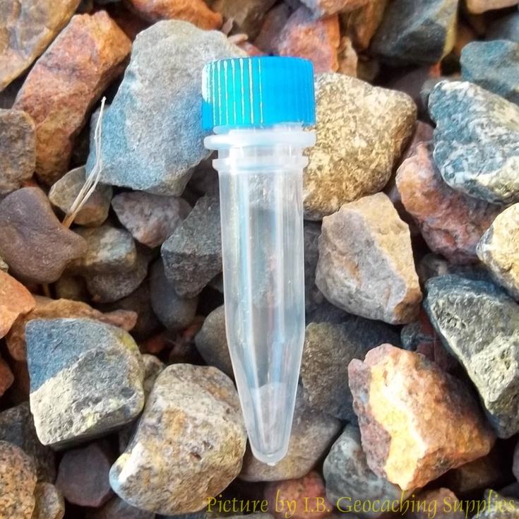 Geocache Containers - Plastic Nano - 0.5ml with Blue O-Ring Cap