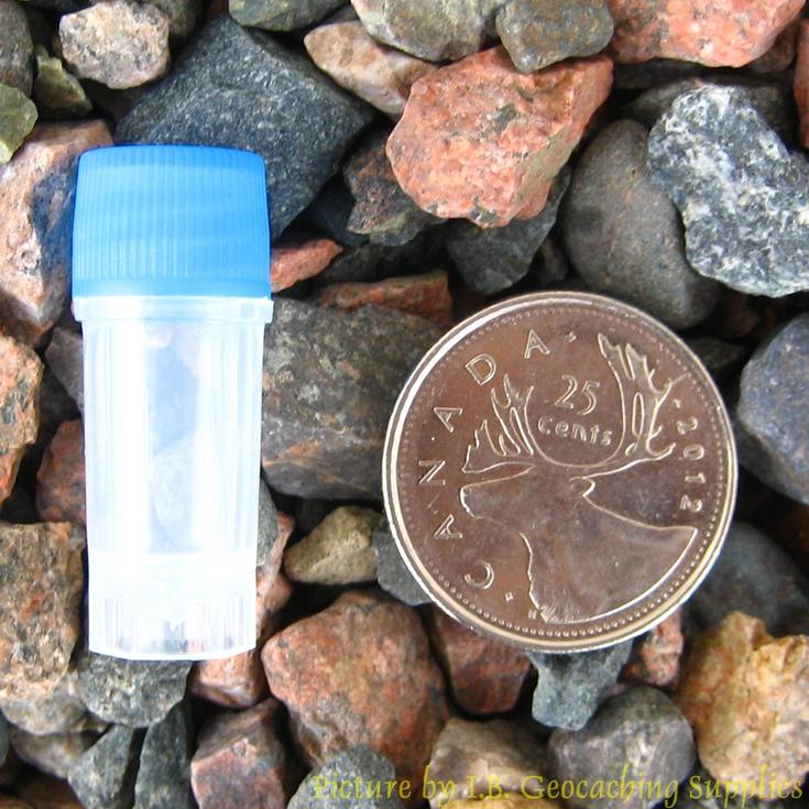 Geocache Containers - Plastic Nano - 0.5ml with Blue Cap