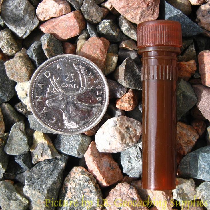 Geocache Containers - Plastic Nano - Brown Self-standing 0.5ml with O ...
