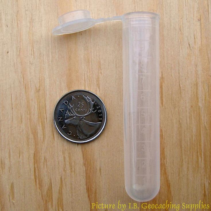 Geocache Containers - Plastic Nano - White 10ml with Attached Cap