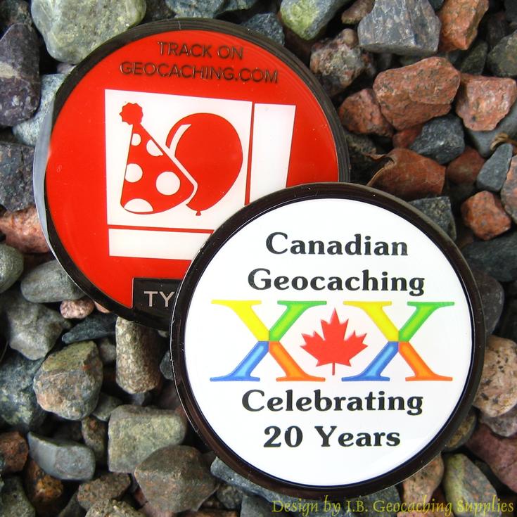 Geocaching Geocoins - 20 Years of Canadian Geocaching (Black Nickel ...