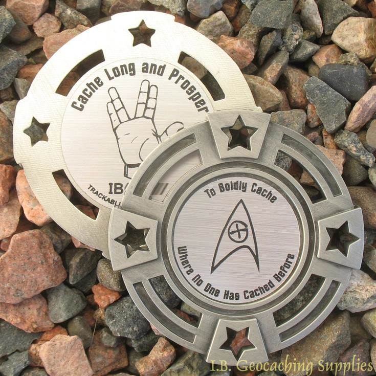Geocoin Geomedals - Cache Trek - Cache Long and Prosper (Antique Silver ...