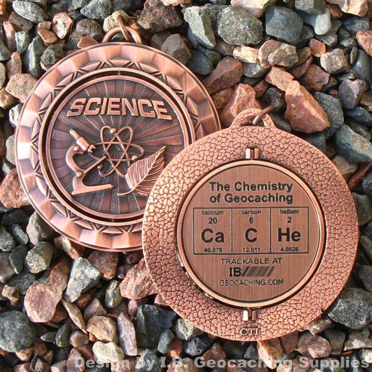 Geocoin Geomedals - Chemistry of Geocaching Spinner - CaCHe (Antique ...