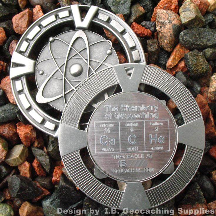 Geocoin Geomedals - Chemistry of Geocaching - CaCHe (Antique Silver ...