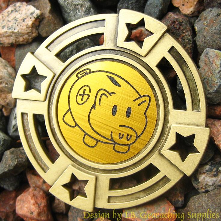 Geocoin Geomedals - Geocash VIII Geocoin Event (Antique Gold with Star ...