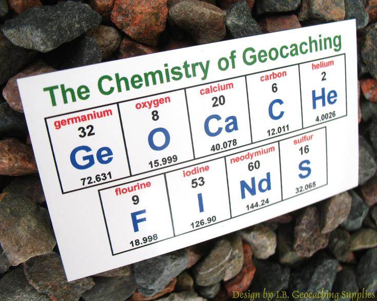 Flat Magnets - Chemistry of Geocaching Magnet - GeOCaCHe FInDs