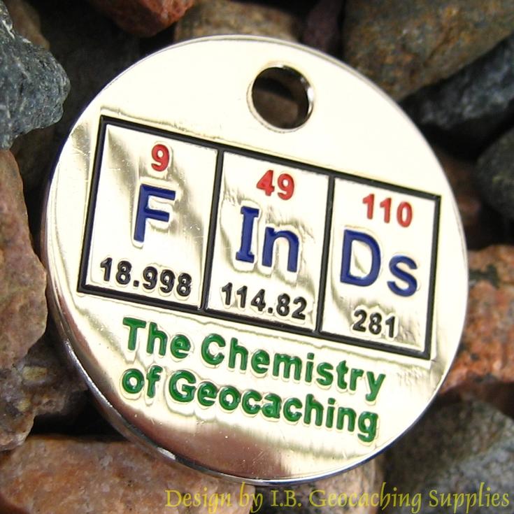 PathTags - FInDs - The Chemistry of Geocaching PathTag (Nickel Version)