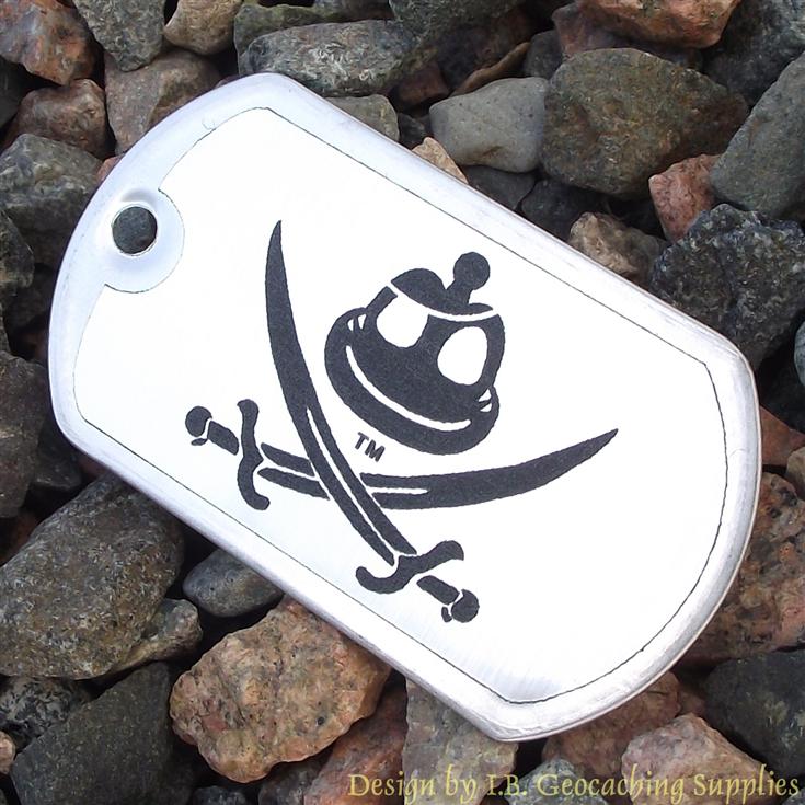 Trackable Dog Tags - Pirate Signal Flag