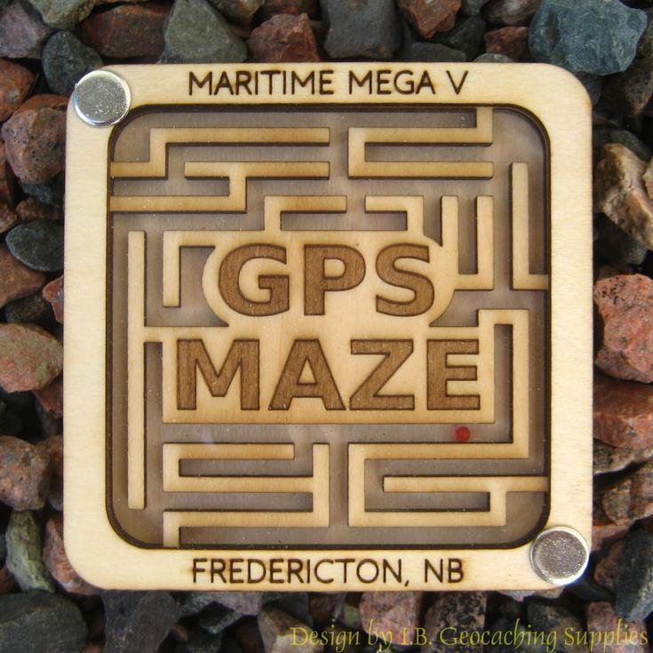 Trackable Geocaching Wooden Nickels - MMV GPS Maze 3-D Wooden Trackable